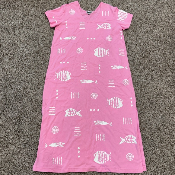 M. Mac | Dresses | Mmac Rock Fish Cotton Knit Anklelength Dress With ...